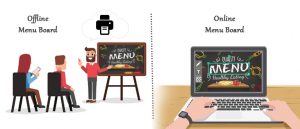 Digital menu boards designing versus offline designing