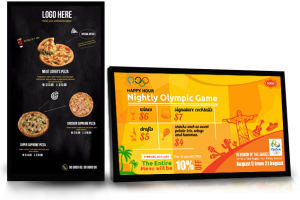 Digital signage restaurant menu design app for free | SignMenu