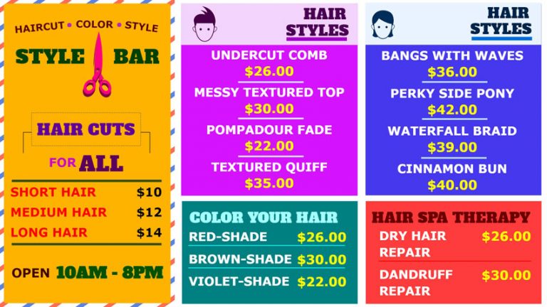 Digital signage display board for salon to grow business 40% | SignMenu
