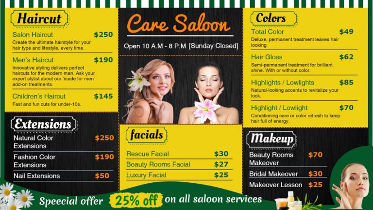 Digital signage display board for salon to grow business 40% | SignMenu